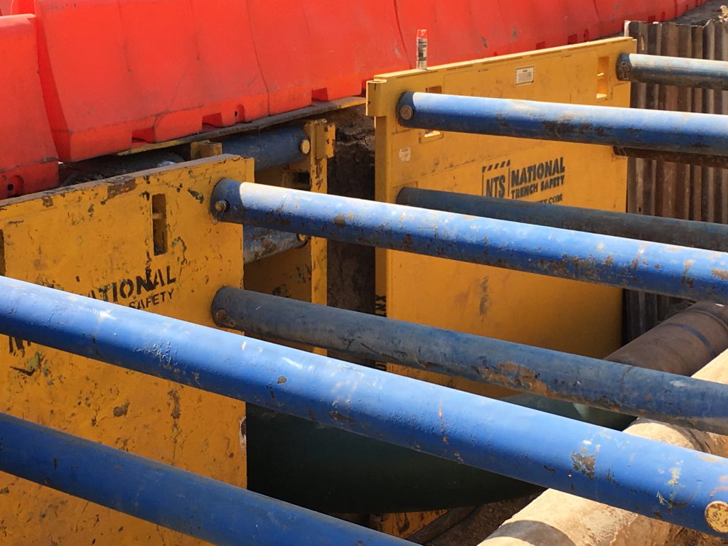 Trench Shields Provides Positive Shoring for the Installation of a new ...